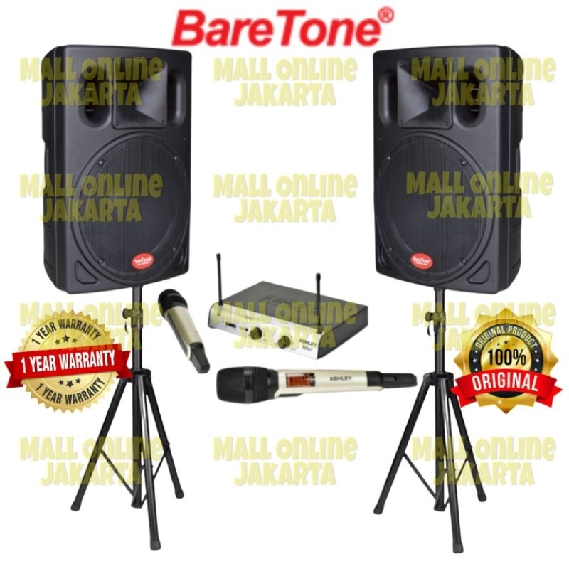 Jual Paket speaker aktif baretone 15 inch 1600 watt 1530pro sound ...