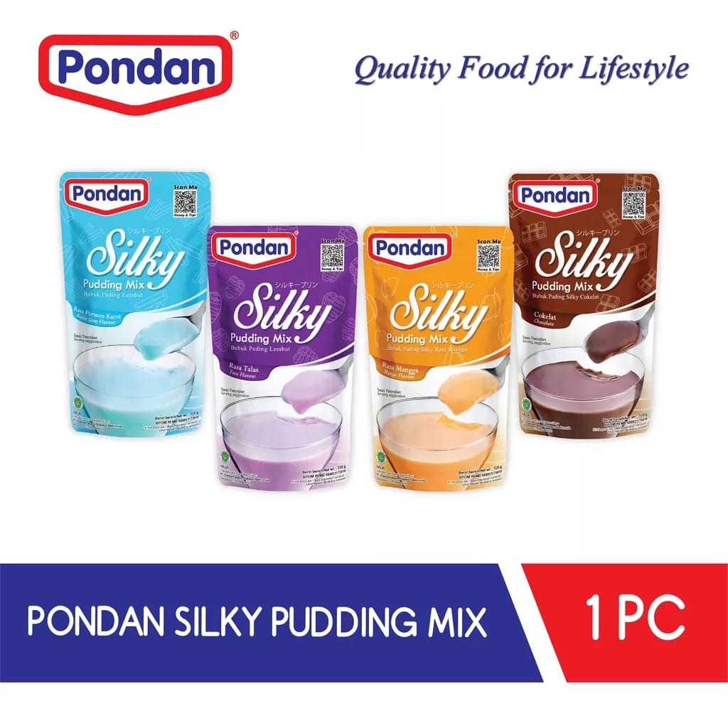 Jual Pondan Silky Puding Kemasan 100gr/Bubuk Puding Instan/Tepung ...