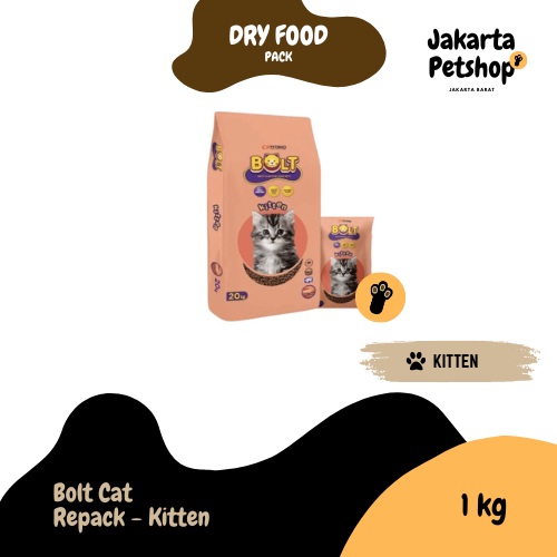Jual Bolt Kitten Makanan Kering Kucing Dry Food - Repack 1kg | Shopee ...