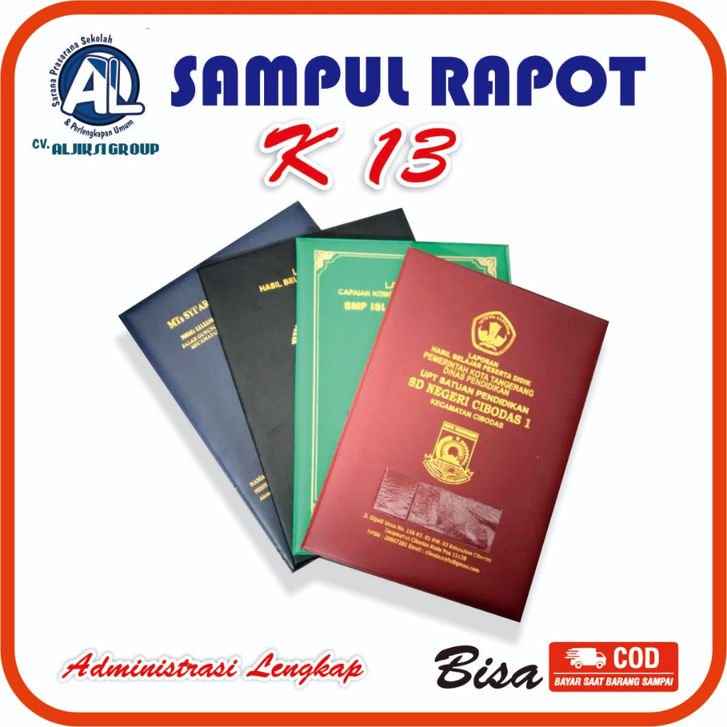 Jual Sampul Rapot/Raport/Rapor K13 Desain Custom Sesuai Nama Sekolah ...