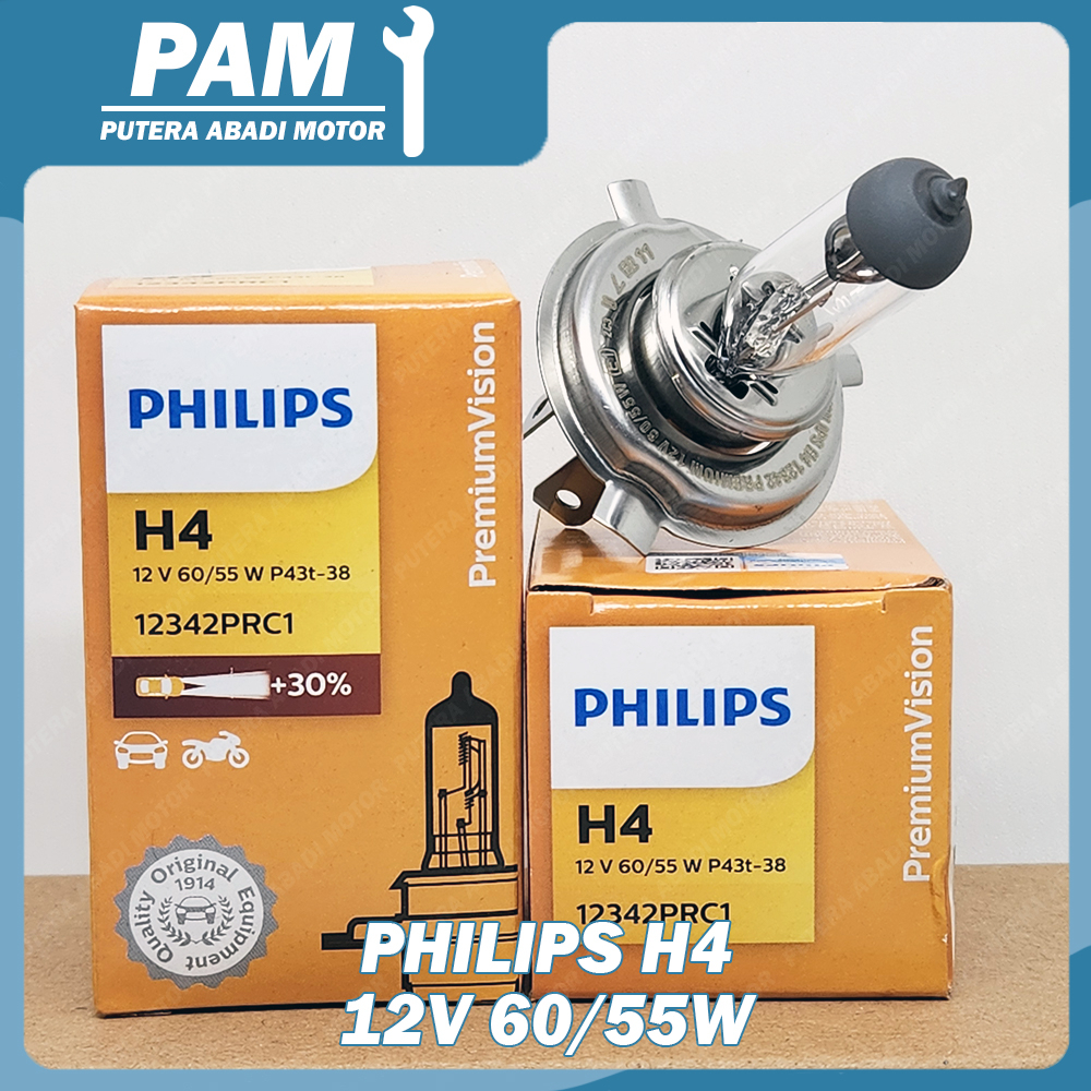 Jual LAMPU DOP H4 12V 60/55W HALOGEN PHILIPS ORIGINAL | Shopee Indonesia