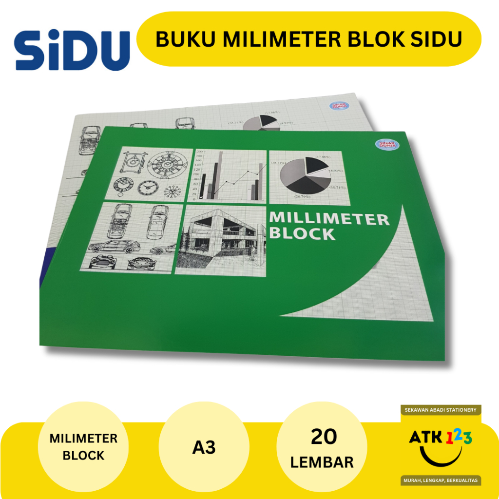 Jual SIDU Buku Milimeter Block / Milimeter Blok Sinar Dunia SIDU Folio ...