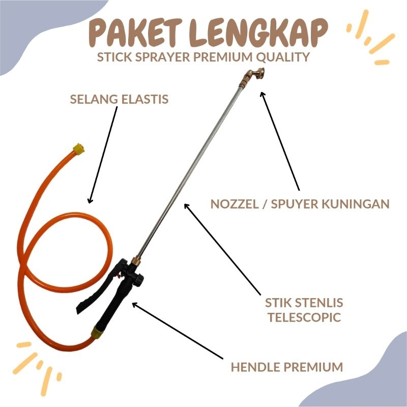 Jual STIK PREMIUM / STIK SPRAYER ELEKTRIK / STIK TANGKI CAS / GAGANG ...