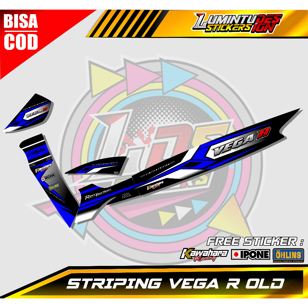 Jual STRIPING VARIASI YAMAHA VEGA LAMA / STICKER LIST VARIASI VEGA R ...