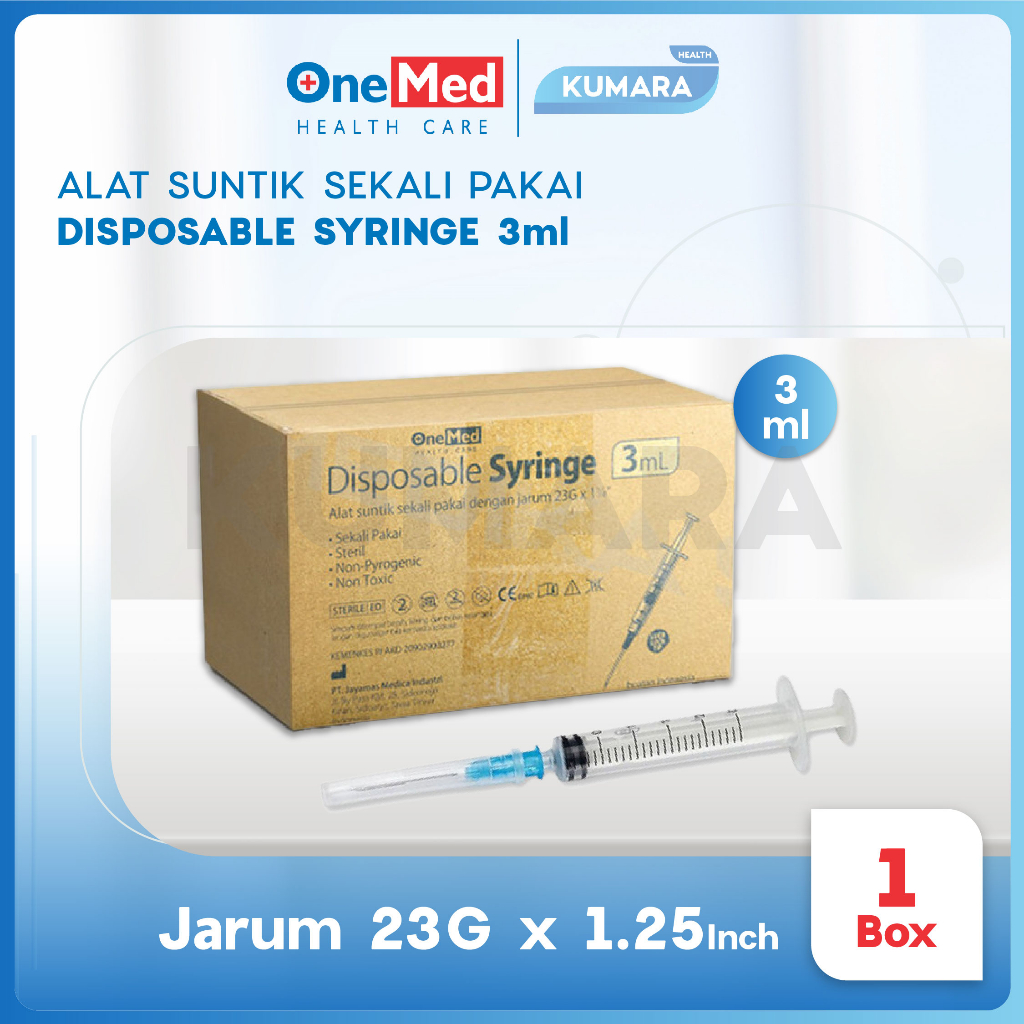 Jual ONEMED - Syringe 3cc / Spuit 3ml BOX | Shopee Indonesia
