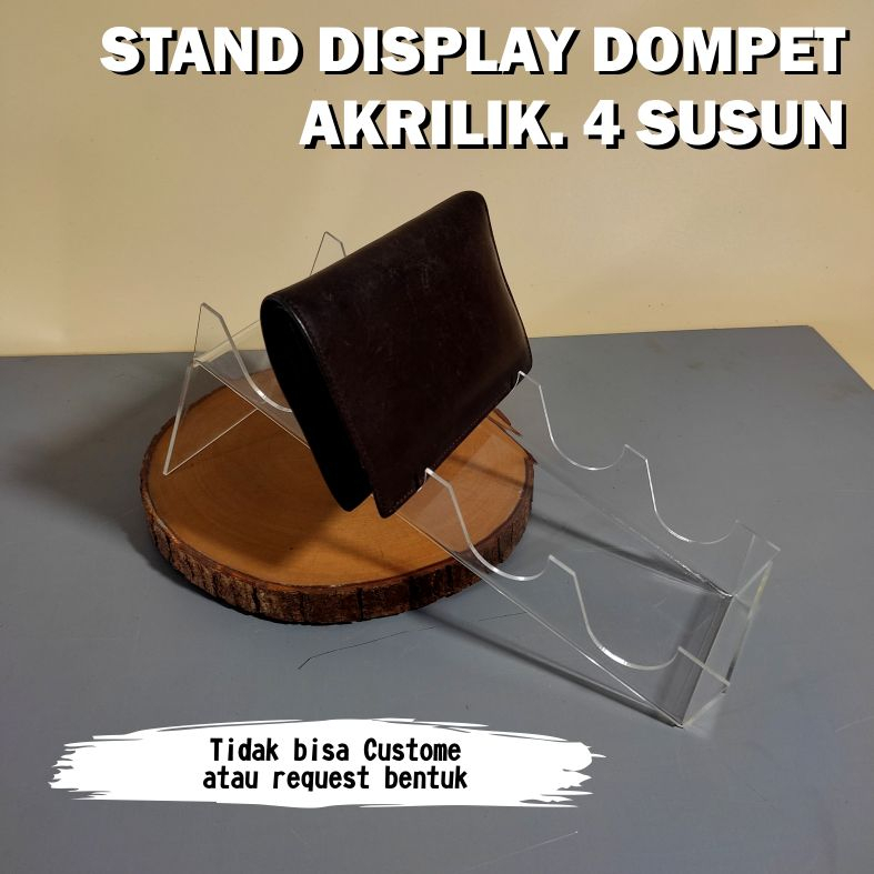 Jual STAND DISPLAY DOMPET AKRILIK 4 SUSUN AKRILIK BENING 2 mm | Shopee ...