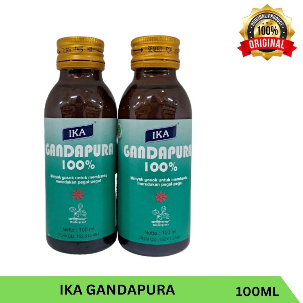 Jual GANDAPURA IKA 100ml WINTERGREEN OIL Minyak Gosok | Shopee Indonesia
