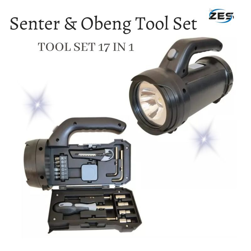 Jual OBS- Toolbox LED Senter Super Terang Obeng set 17in1 | Shopee ...