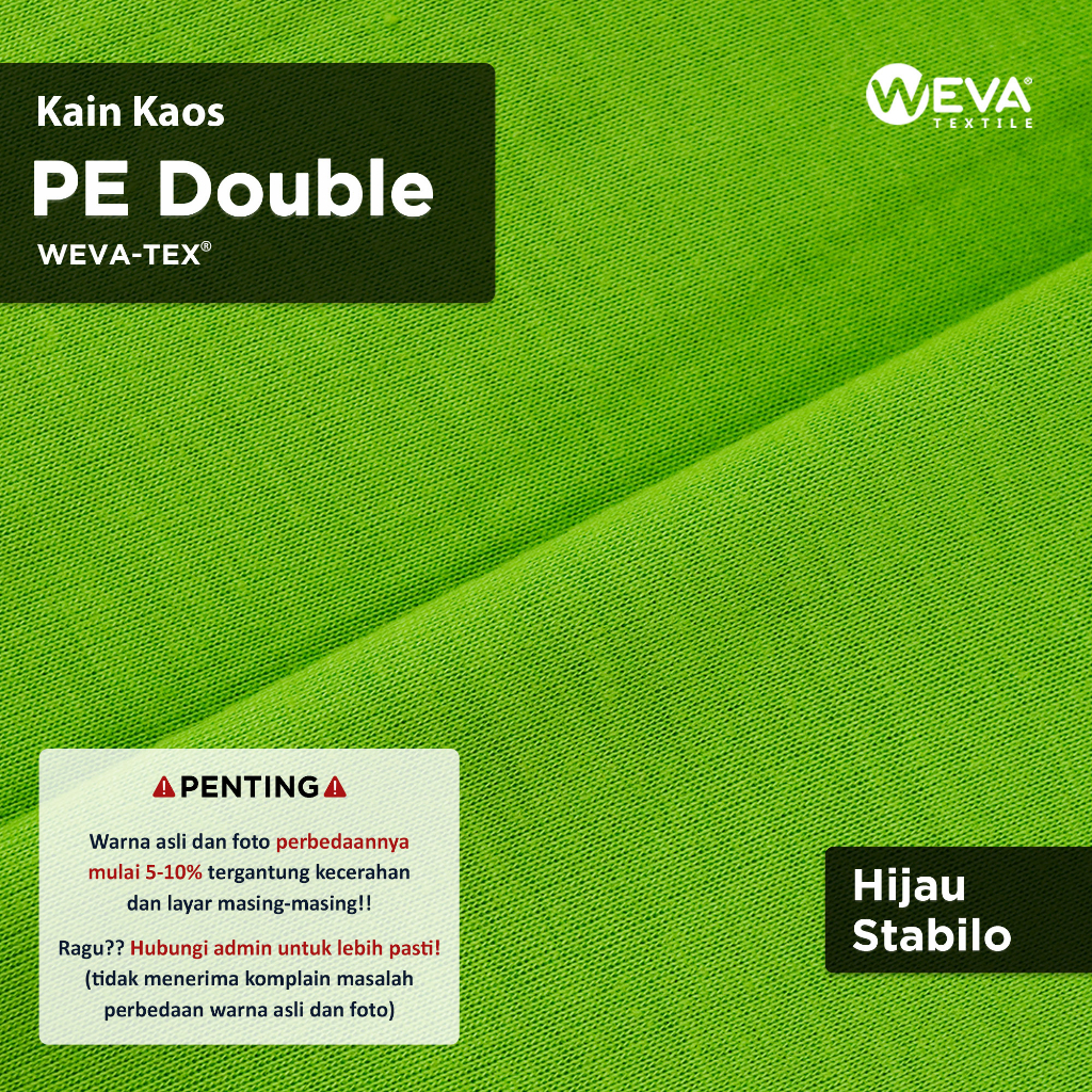 Jual Bahan Kain Kaos PE Double DK40 Weva Textile | Shopee Indonesia Jual Bahan Kain Kaos PE Double DK40 Weva Textile | Shopee Indonesia