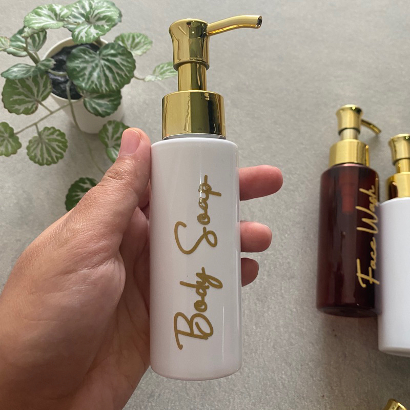 Jual BOTOL RF REFILL 100ml PUMP GOLD LUXURY FREE STIKER CUTTING ...