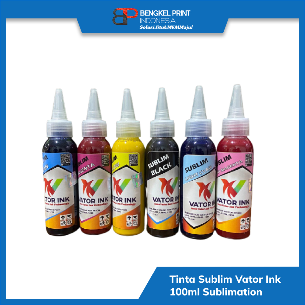 Jual TINTA SUBLIM VATOR INK 100ml SUBLIMATION | SABLON KAOS | SABLON ...