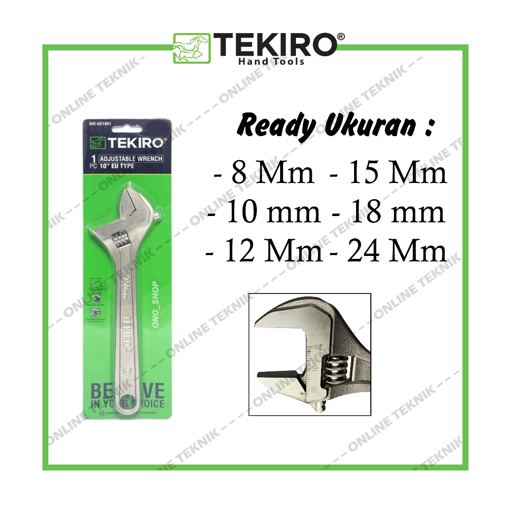 Jual TEKIRO Kunci Inggris 24 Inch / Kunci Bago Adjustable Spanner ...