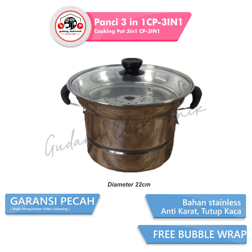 Jual Panci 3 in 1 Cooking Pot 3in1 CP-3IN1 | Shopee Indonesia