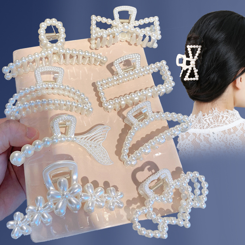 Jual ED - 8CM - JEPITAN RAMBUT MOTIF MUTIARA MODEL KOREA / JEDAI ...