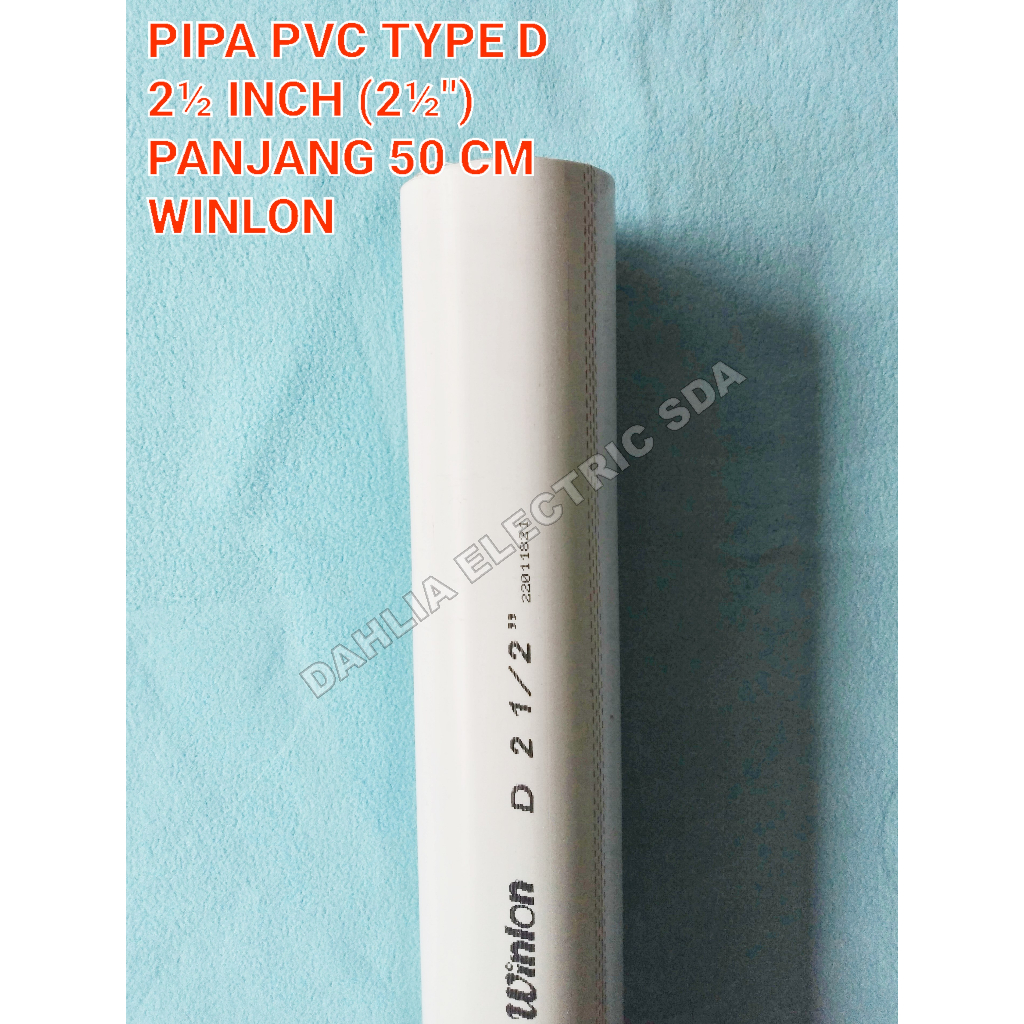 Jual PIPA PVC 2 1/2 INCH PANJANG 50 CM PUTIH WINLON | Shopee Indonesia