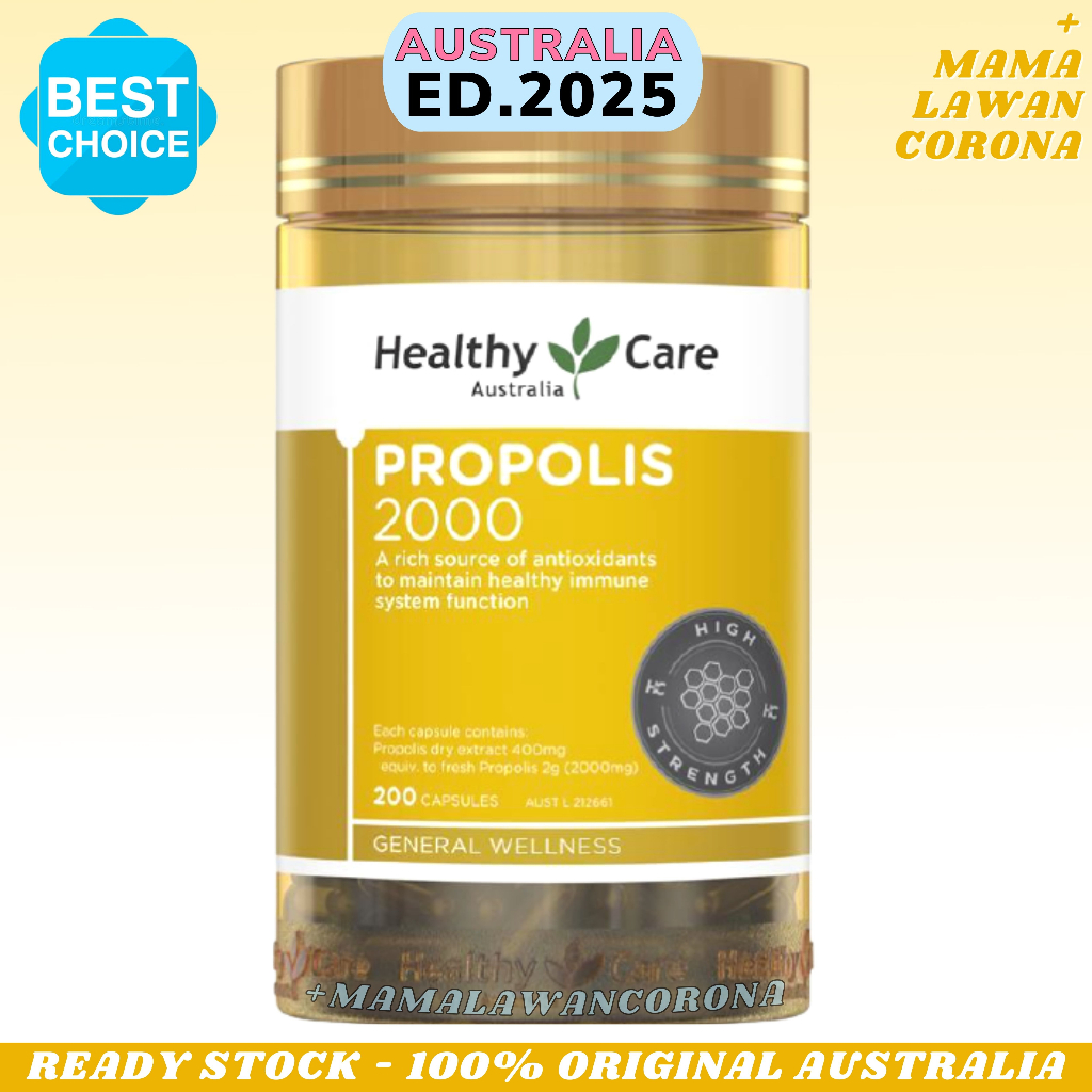 Jual HEALTHY CARE Propolis 2000 mg 2000mg, 3800 mg 3800mg 200 Capsules ...