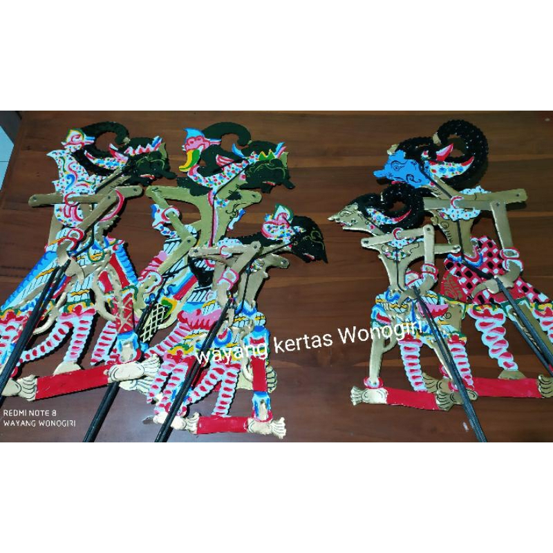 Jual paket murah 5 Wayang Anak Pandawa kertas ukuran standar pentas ...