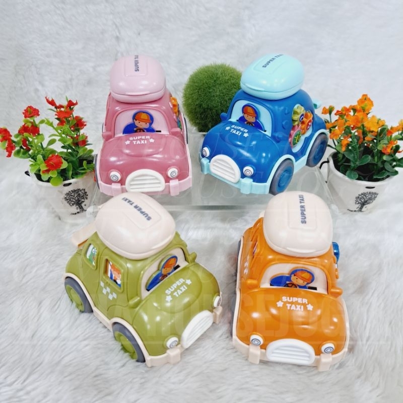 Jual Mobil Mobilan Taxi Mini Mobil Mainan Buckle Up Super Taxi | Shopee ...