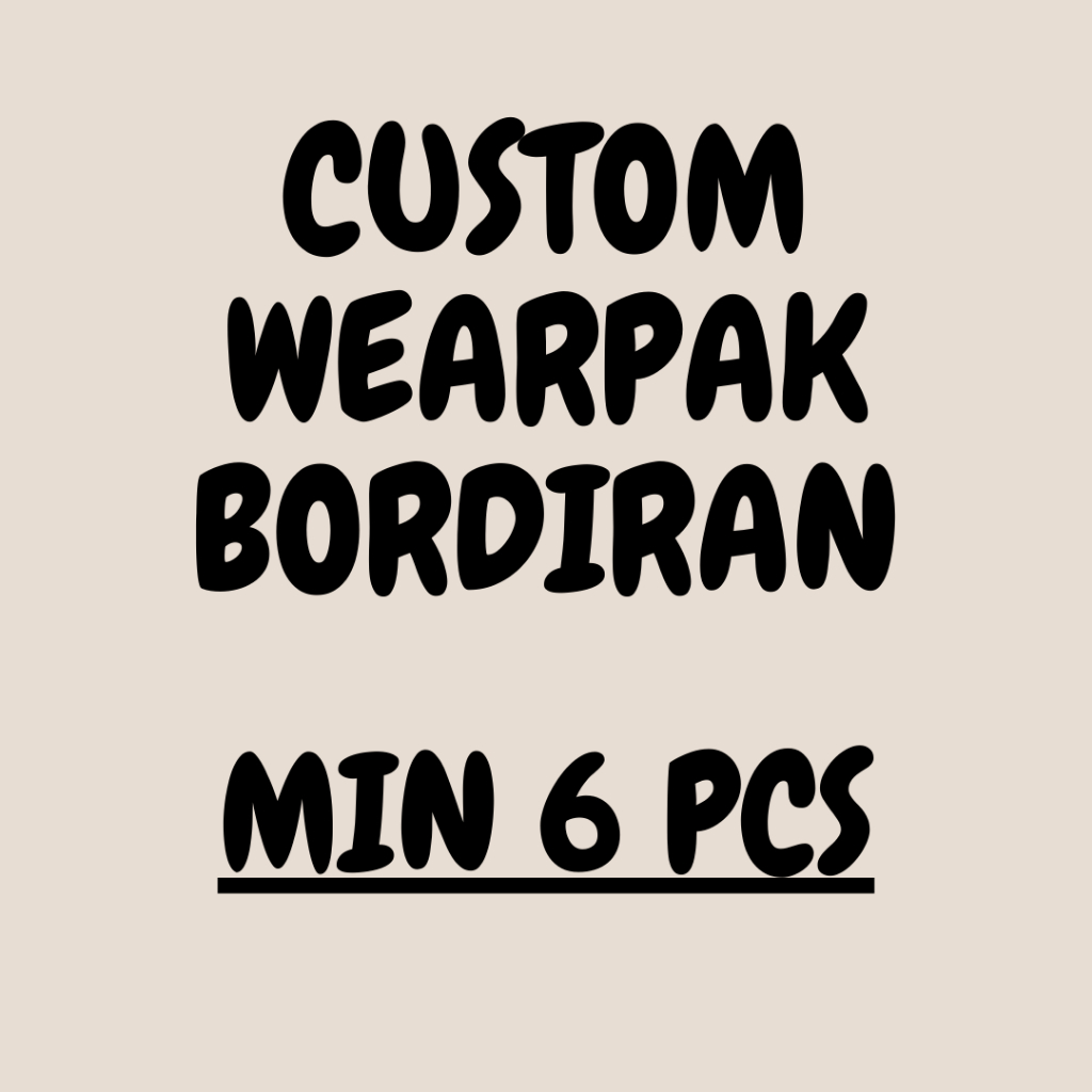Jual COSTUM WEARPAK BORDIRAN (MIN PESANAN 6 PCS) | Shopee Indonesia