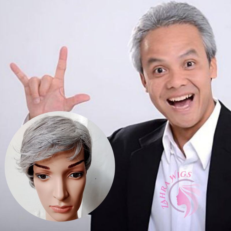 Jual Wig Pria Rambut Pendek Versi Ganjar Pranowo Rambut Palsu Ganjar ...