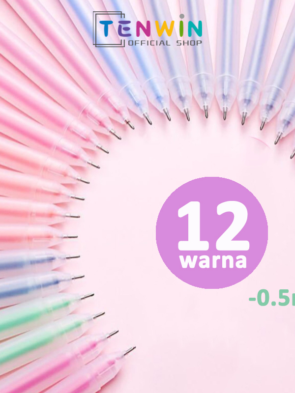 Jual Pulpen/Gelpen 12 Warna Needle Tip 0.5mm -Tenwin | Shopee Indonesia
