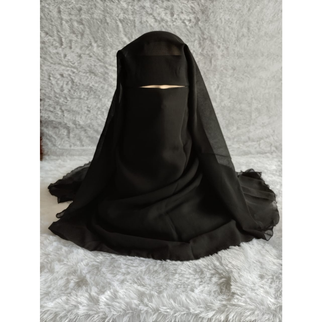 Jual CADAR YAMAN HITAM/NIQAB YAMAN BANI SHOLEH COLECTION | Shopee Indonesia