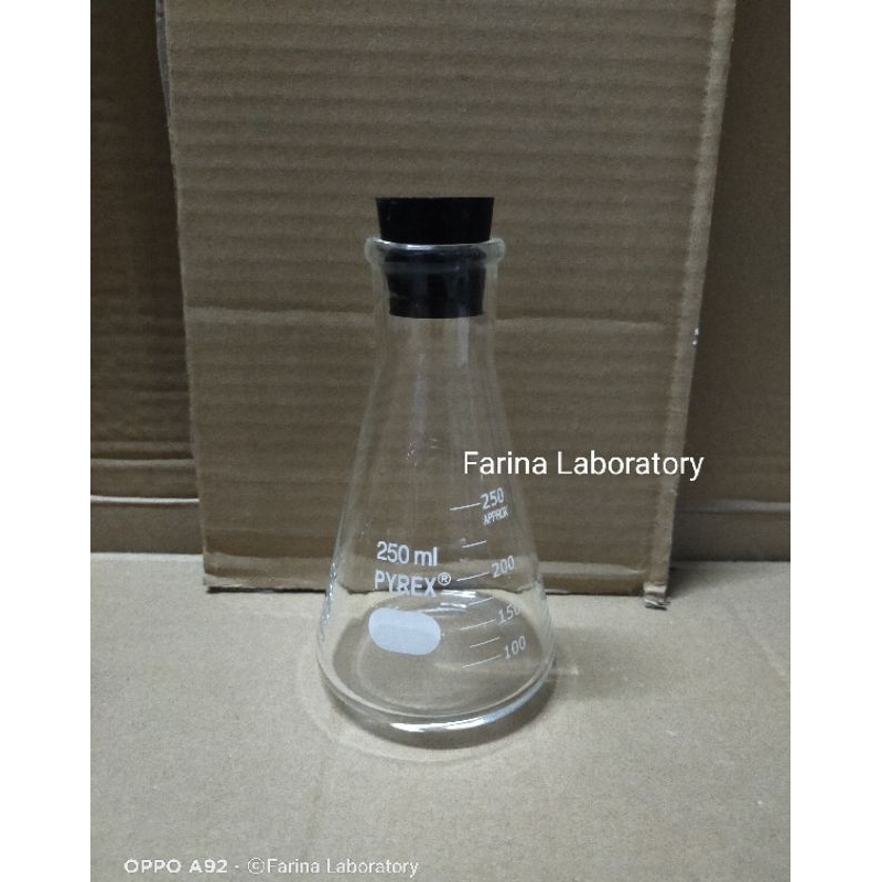 Jual Erlenmeyer 250ml plus Karet Sumbat No. 6 | Shopee Indonesia