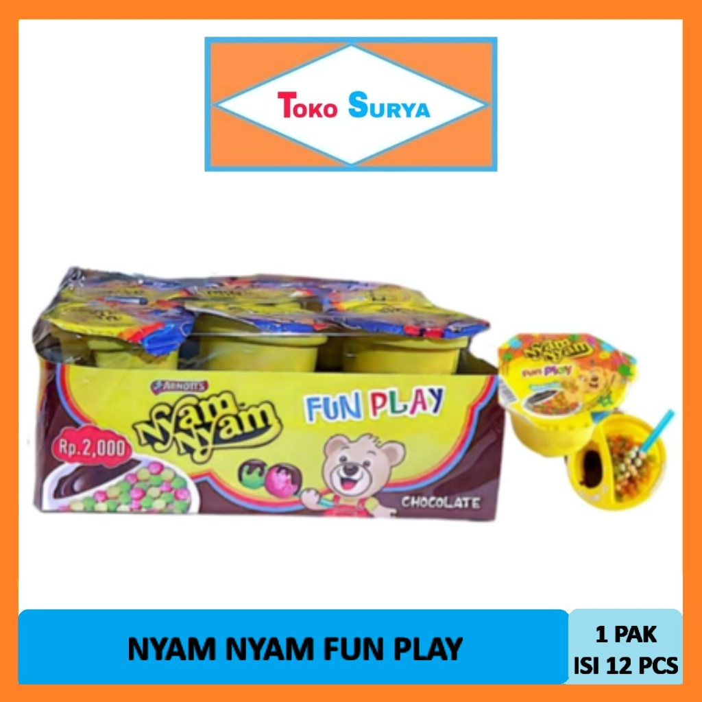 Jual Nyam Nyam Fun Play Chocolate 12 x 11 Gr | Shopee Indonesia