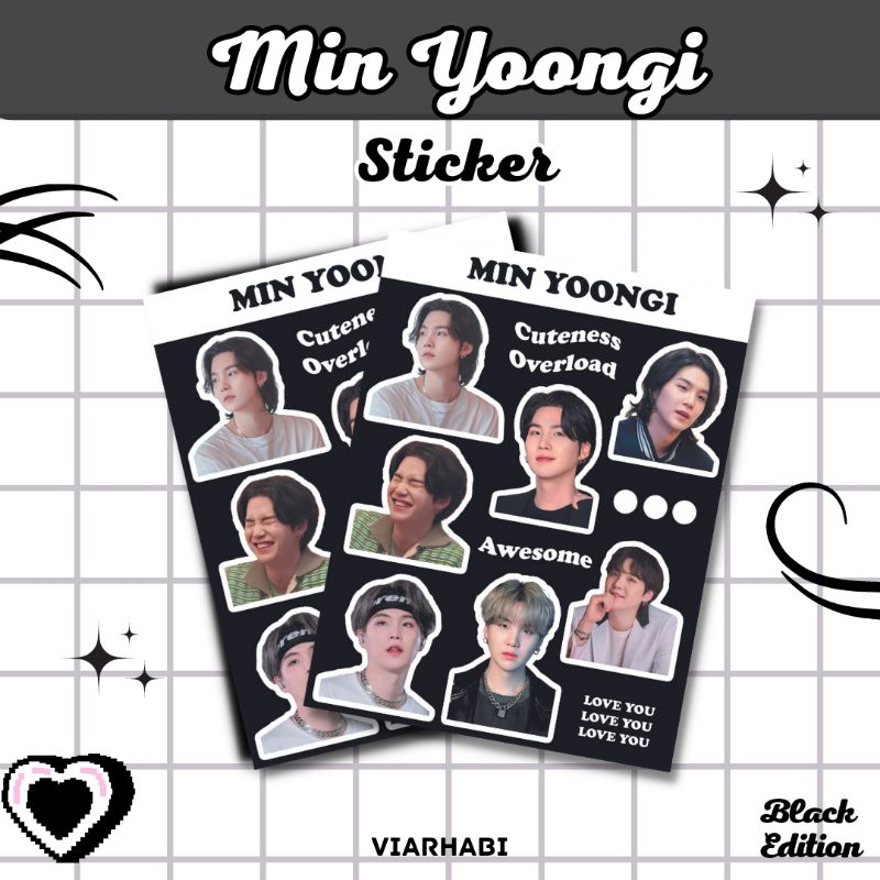 Jual [READY STOCK] STIKER MIN YOONGI SUGA EDITION// STIKER UNCUT KPOP ...