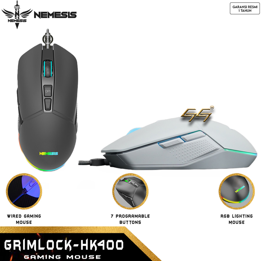 Jual NYK Nemesis Grimlock HK400 HK-400 HK 400 Mouse Gaming RGB | Shopee ...