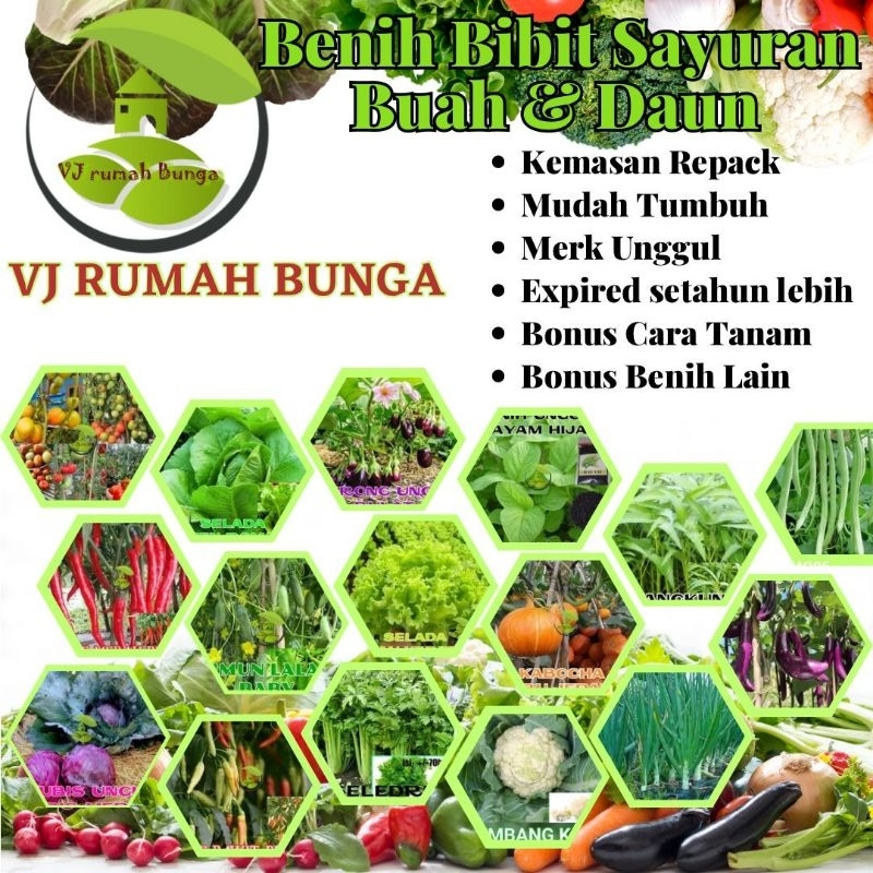 Jual VJ RUMAH BUNGA-Benih Sayuran Seribuan Unggul Ratusan Benih Sayur ...