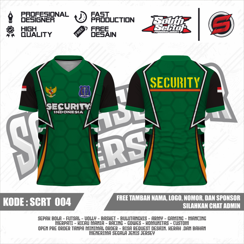 Jual JERSEY SECURITY CUSTOM FULL PRINTING - SECU004 | Shopee Indonesia