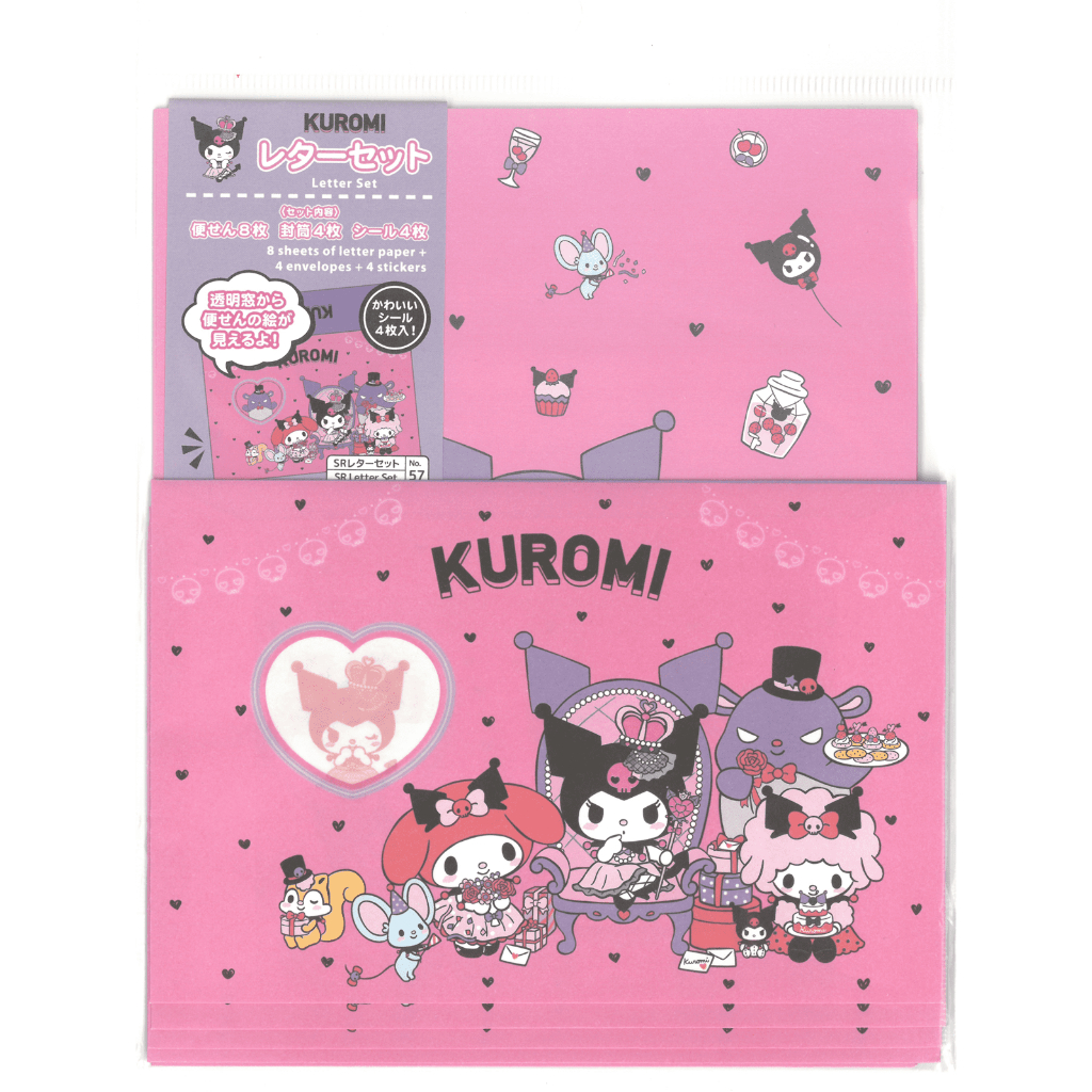 Jual Sanrio Letter Set - Kuromi (8 Sheets Of Letter Paper + 4 Envelopes ...