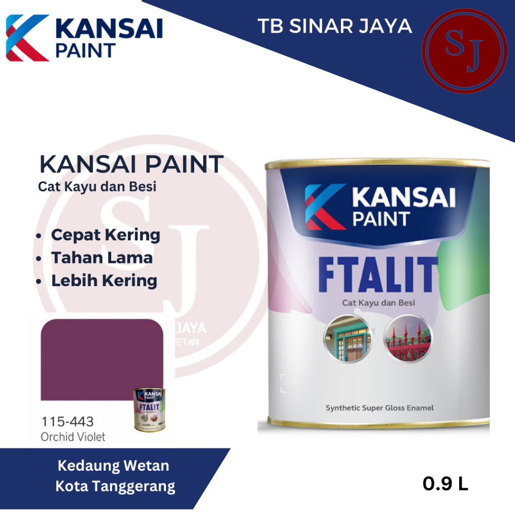 Jual Cat Kayu dan Besi Kansai Paint Ftalit Warna Glos 1kg 115 - 443 ...