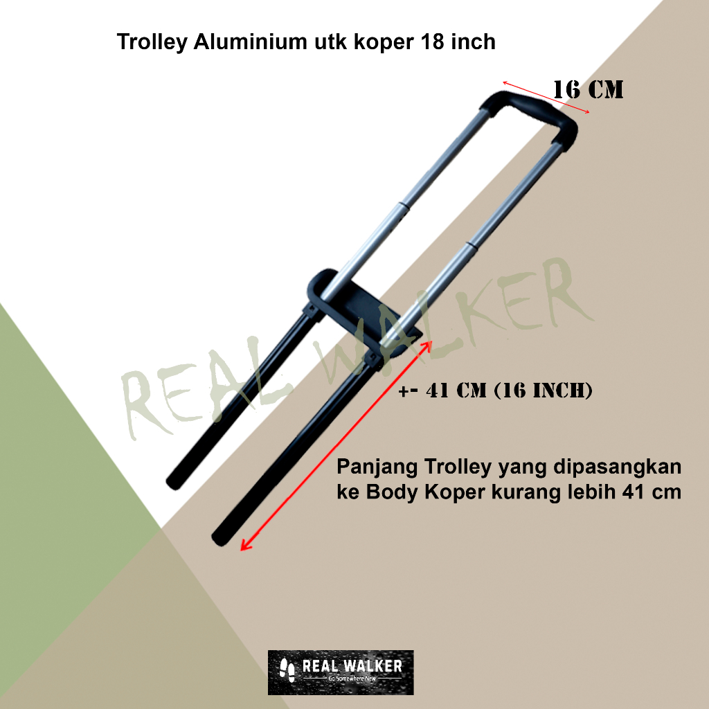Jual Spare Part Koper- Trolley Koper ALuminium untuk koper berukuran 18 ...