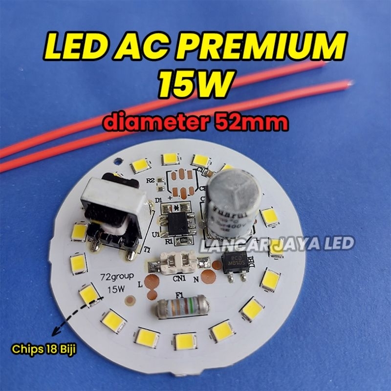 Jual LED AC PREMIUM TRAVO 15w | Shopee Indonesia