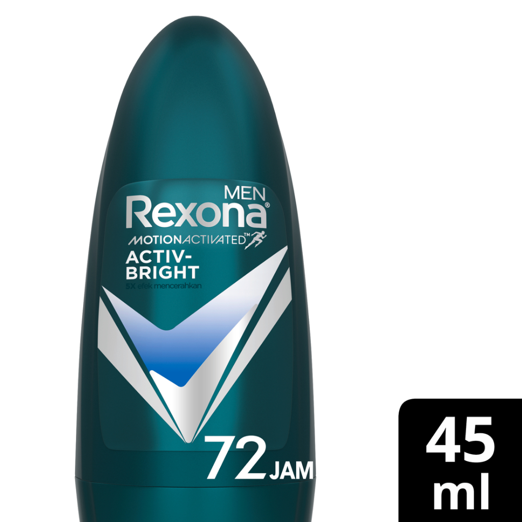 Jual Rexona Men Deodorant Roll On Antiperspirant Activ-Bright 5X Efek Mencerahkan Ketiak 45Ml ...