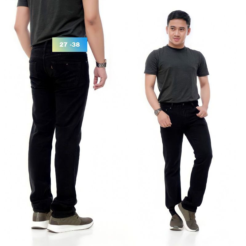 Jual CELANA JEANS PRIA PANJANG STANDAR REGULER BASIC PANTS / JEANS PRIA ...