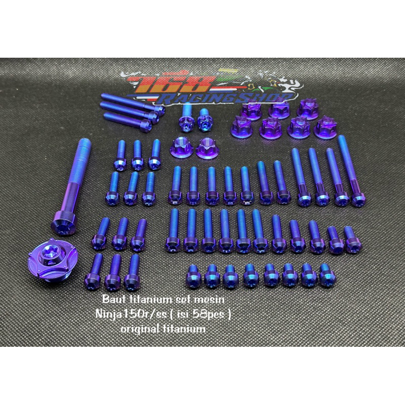 Jual Baut titanium set mesin ninja r ninja ss isi 58pcs original titanium | Shopee Indonesia