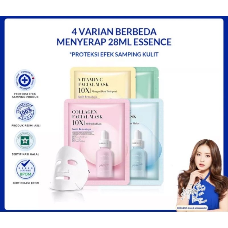 Jual BIOAQUA Sheet mask 10x the effect masker wajah (khusus batam dan ...