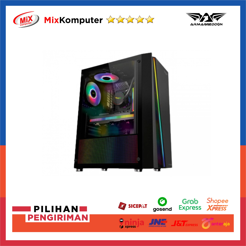 Jual Casing PC Gaming Armaggeddon Kagami K2 RGB Lightning Effect ...