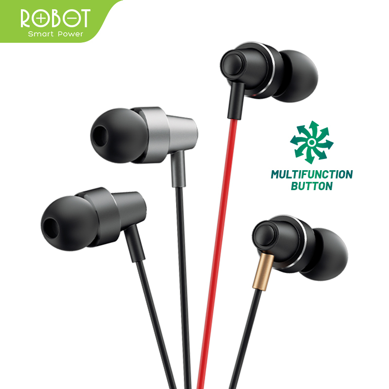 Jual ROBOT Headset Earphone RE240S In-Ear Deep Rich Bass Metal Wired ...