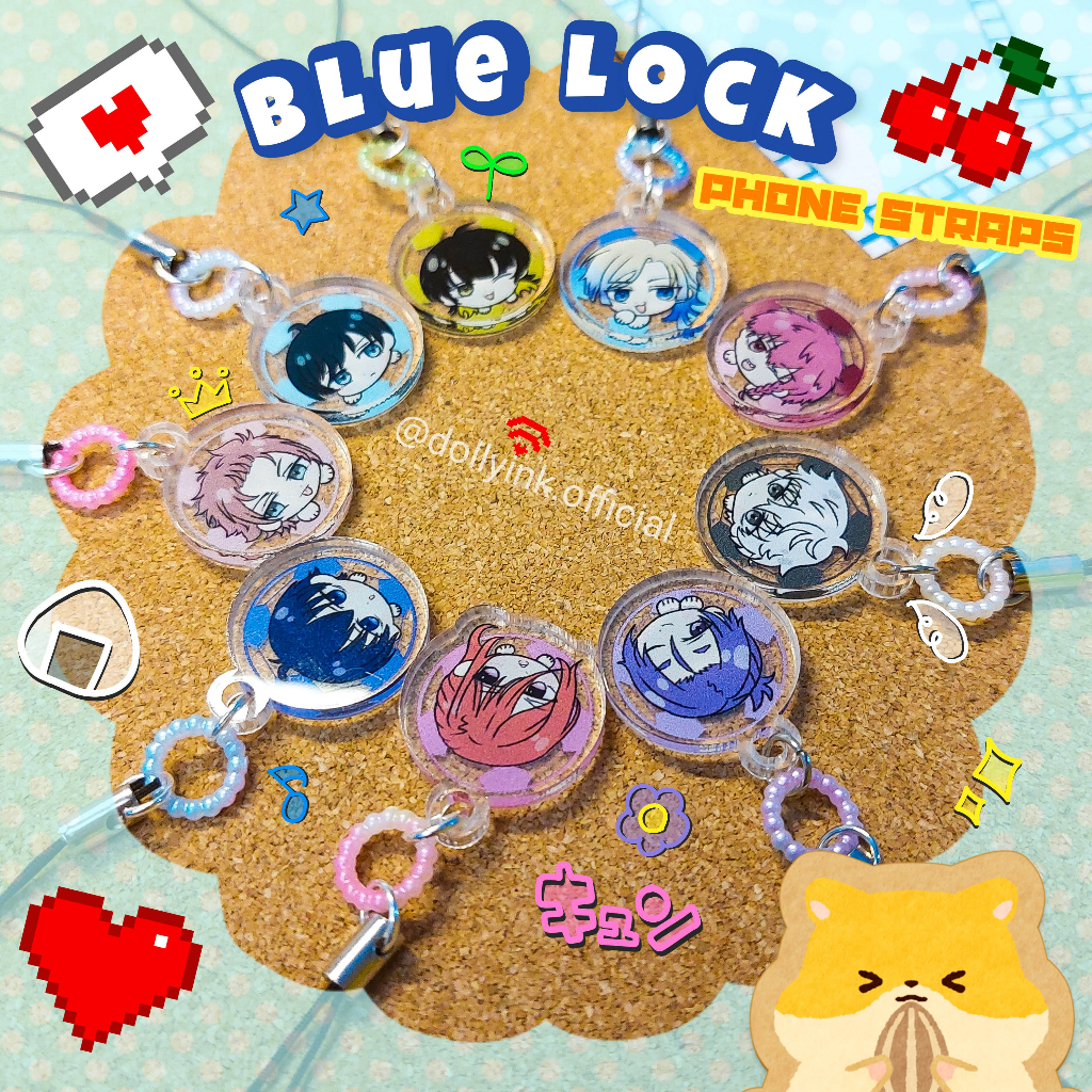 Jual Blue Lock Phone Strap/Blue Lock Phone Charm by dollyink.official ...