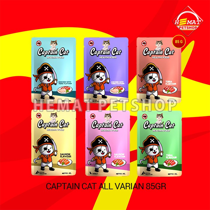 Jual Makanan Basah Kucing Captain Wet Food Pouch 85 Gram | Shopee Indonesia