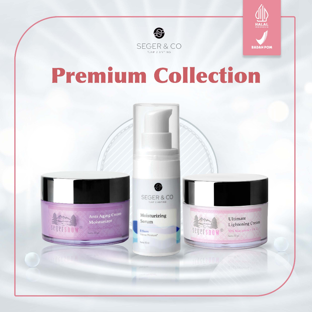 Jual Seger Snow Paket Krim Siang Malam Moisturizing Serum 15ml ...