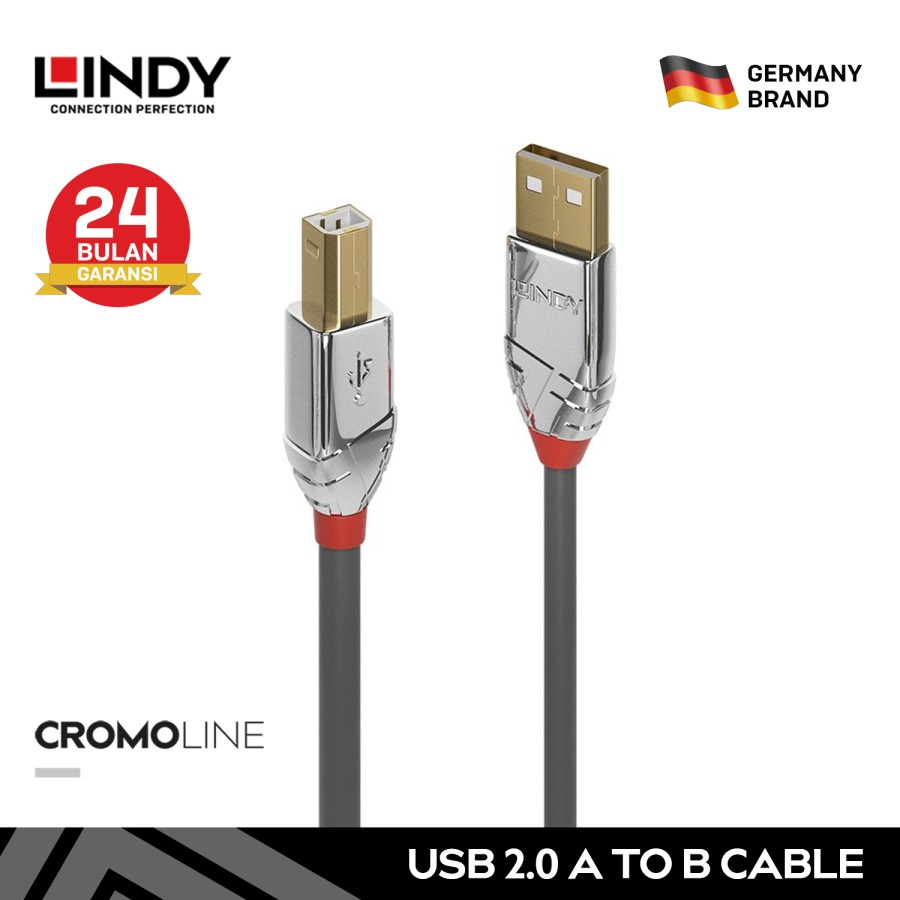 Jual Kabel Printer Soundcard LINDY 2M Kabel Data USB 2.0 Type A to Type ...