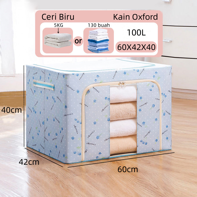 Jual 66L-100L-150L Kotak penyimpanan oxford storage box Pakaian ...