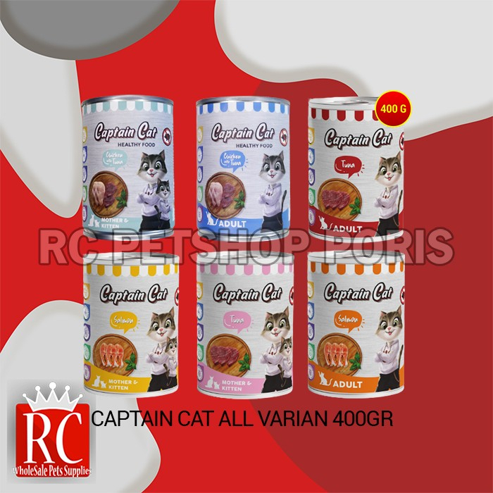 Jual Makanan Basah Kucing Kaleng Can Captain Wet Food 400 Gram | Shopee ...