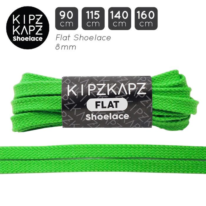 Jual KIPZKAPZ TALI SEPATU PIPIH GEPENG - FLAT SHOELACE 8MM - FS14 GREEN ...