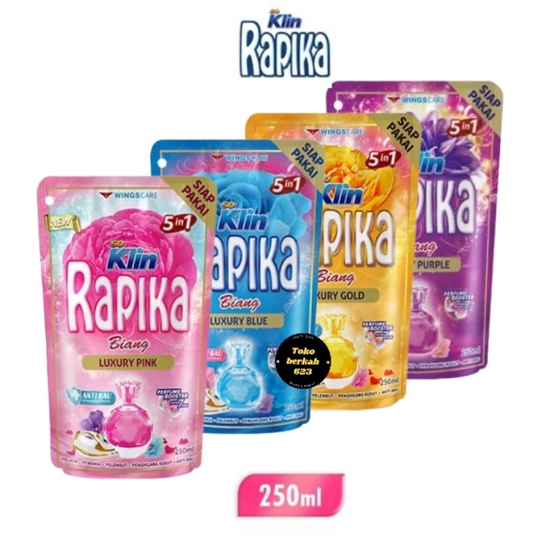 Jual RAPIKA Biang 5 In1 Pouch 250ml Pelicin Pakaian | Shopee Indonesia
